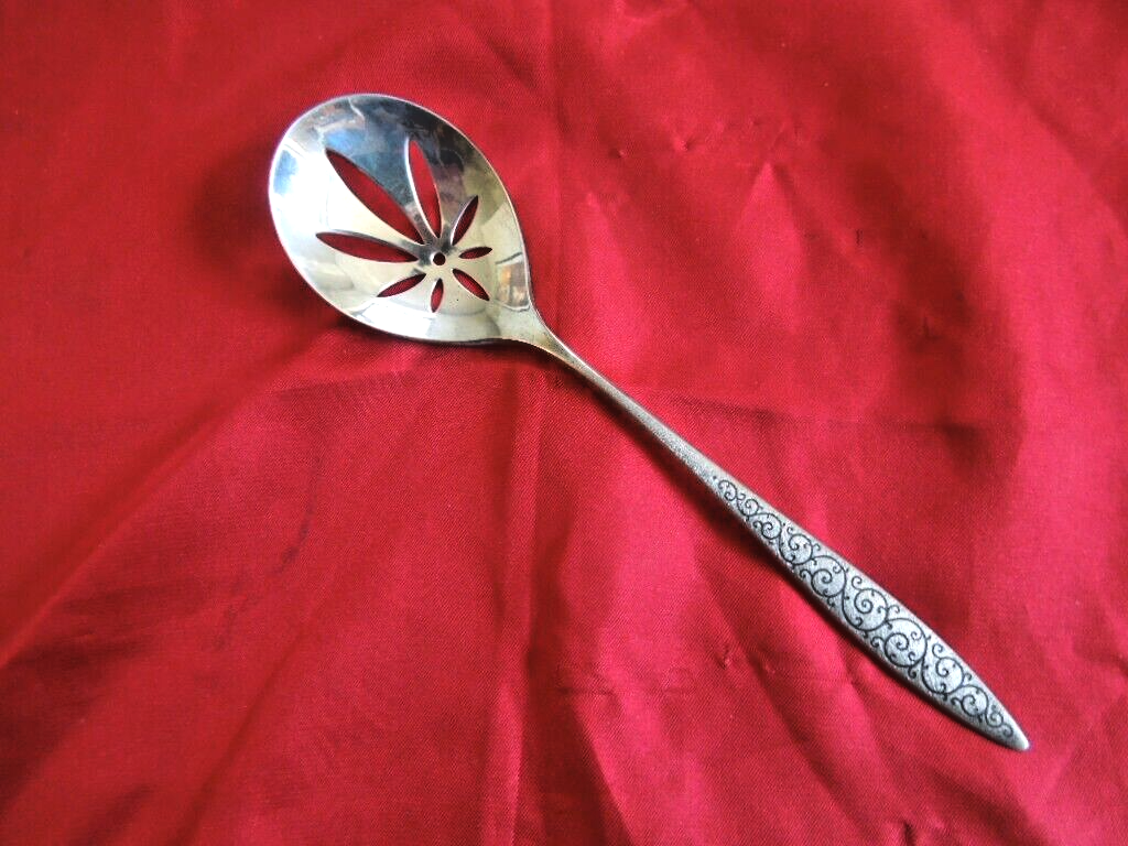 Spanish Lace by Wallace Sterling Silver Pierced Nut Bon Bon Spoon 6 1/4 ...