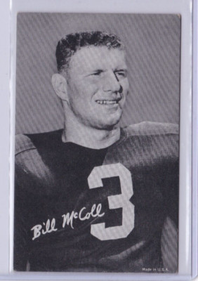 1948 Exhibit Football Card BILL MCCOLL CHICAGO BEARS | eBay