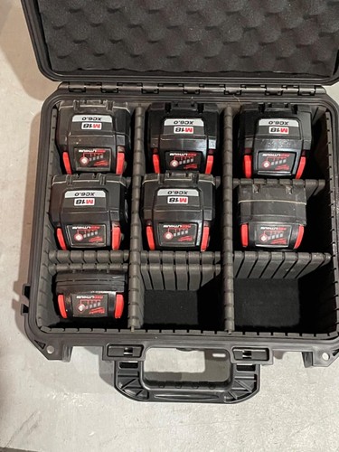 Storage Case for Milwaukee M18 M12 Battery - Waterproof Power Tool Box ...