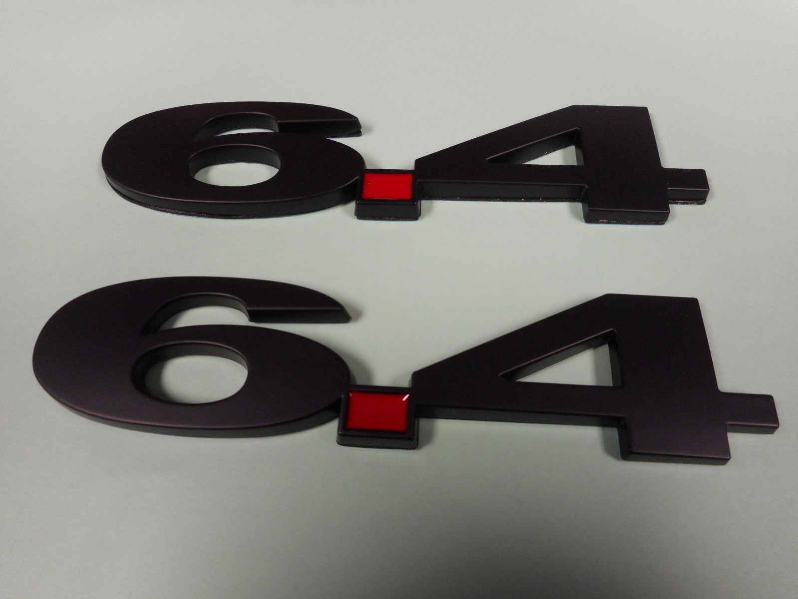 NEW 6.4L 6.4 POWERSTROKE DIESEL FENDER EMBLEMS MATTE BLACK PAIR FITS ...