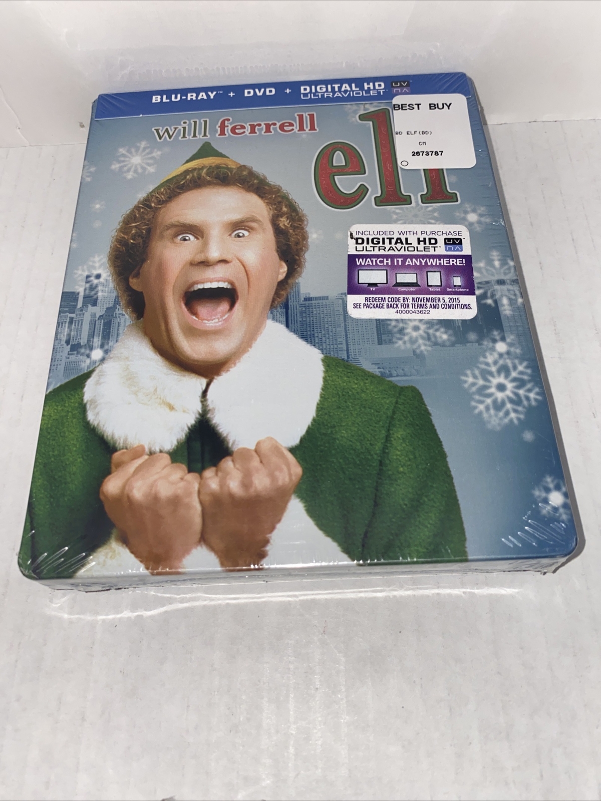 Elf (Christmas) SteelBook+ Bluray+ DVD W/BONUS CD SOUNDTRACK SAMPLER ...