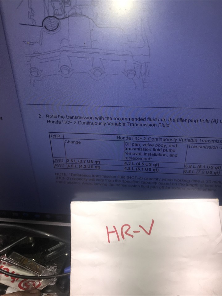 4 QTS Honda Genuine OEM CVT Fluid 08200 - HCF2 ( For Civic,Accord,Crv 2 ...