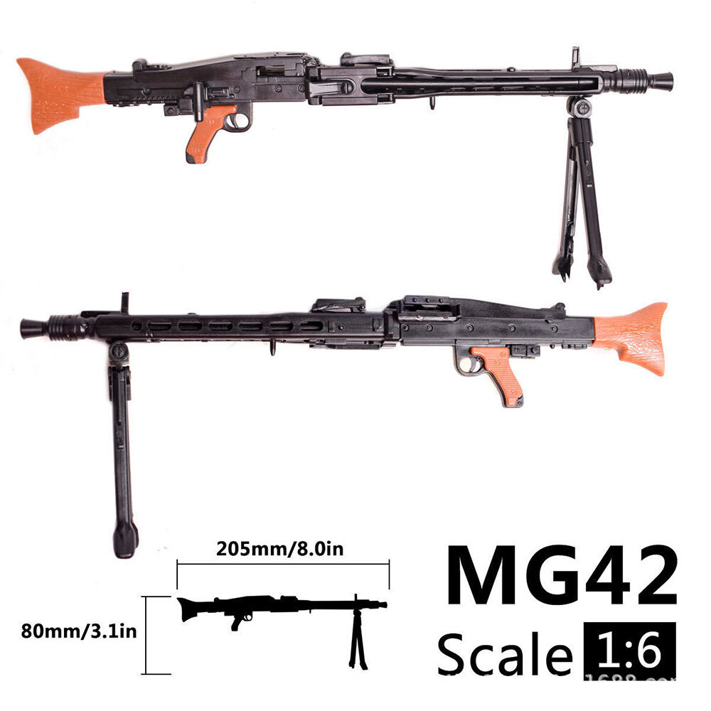 1/6 Scale MG42 Mini Machine Gun Replica weapon Military building Block ...
