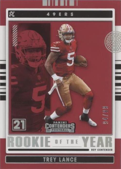 2021 Panini Contenders - Rookie of the Year Contenders Trey Lance #ROY ...