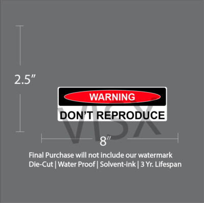 Warning don't reproduce Bumper Sticker Vinyl Decal funny meme tailgate ...