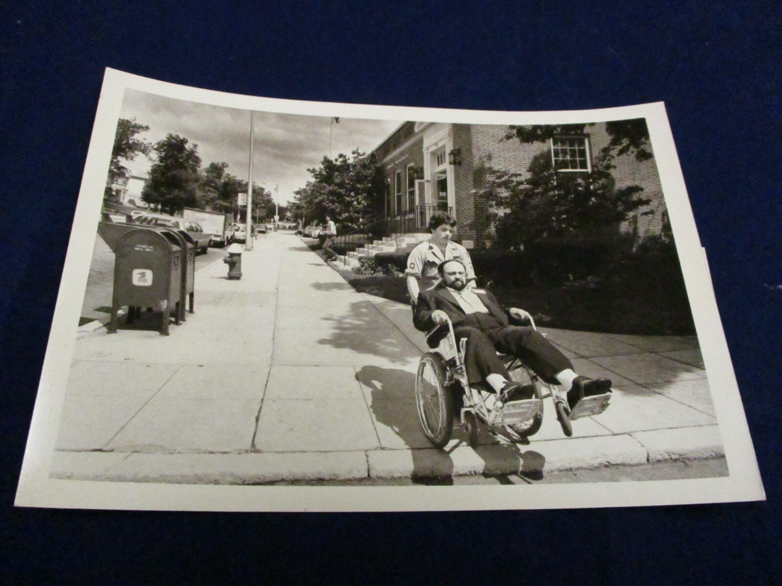 Glossy Press Photo 1981 Ken Ridlon wheels Robert St. Laurent onto ...