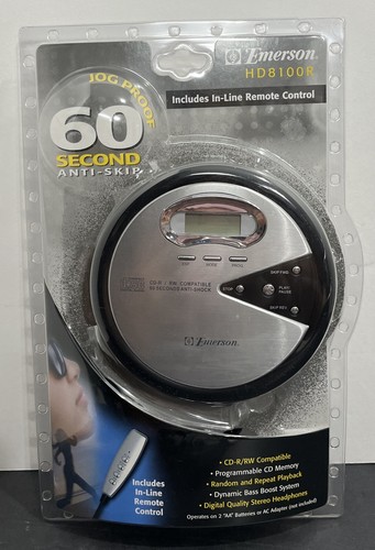 New Emerson HD8100R Portable CD Player CD-R/RW Anti-Skip With In-Line ...