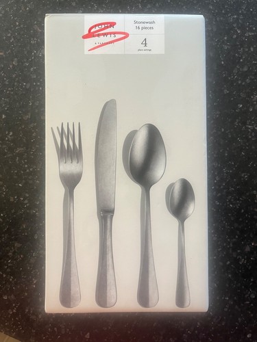 John Lewis Stonewash Cutlery Set | eBay UK