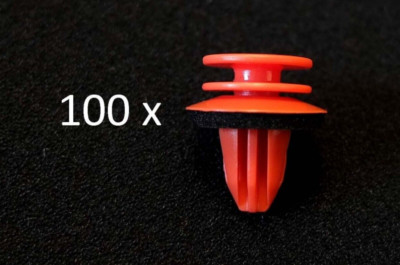 100x Mercedes-Benz Interior Trim Clip + Gasket (Orange), 0009918698 ...