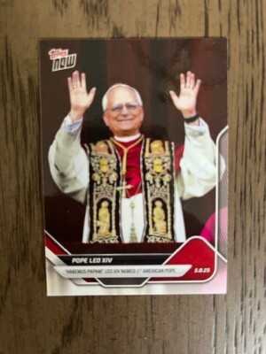 2025 Topps Now Pope Leo XIV 1st American Pope Card | eBay