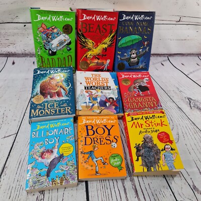 David Walliams Books 4 x Paperback & 5 x Hardback Books & 3 CD's Bundle ...