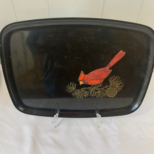 Vintage Couroc 12.5X9.5 Appetizer Hors d'voeuvre Serving Tray Cardinal ...