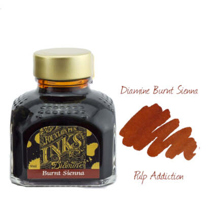 Diamine Fountain Pen Ink - Burnt Sienna 80ml Bottle | eBay Australia