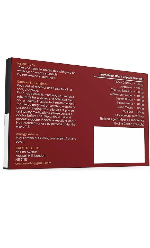 10 x 150mg ULTRA RED PILLS STRENGTH HERBAL NATURAL FAST ACTING RED ...