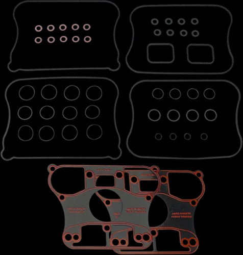 James Rocker Box Cover Gasket Kit w RCM Base Harley Sportster 1200 88 ...