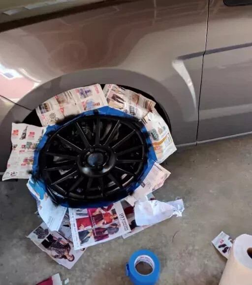 Wheel Coating Spray Paint Car Trucks Metallic Matt Black Rims Stop Rust ...