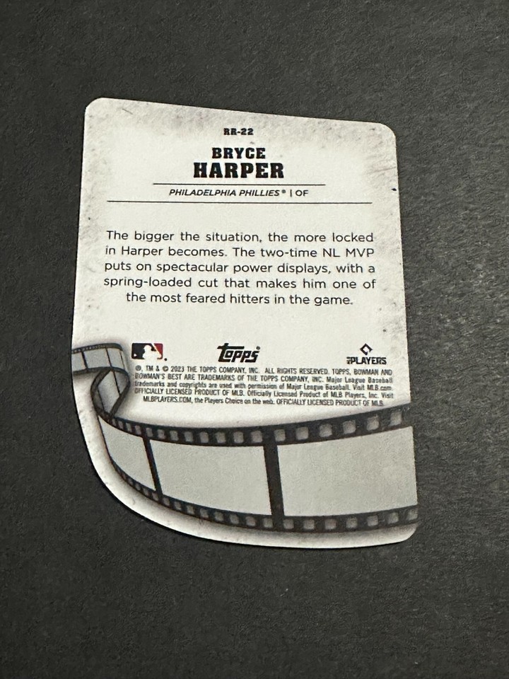 2023 Bowmans Best Bryce Harper Reel to Reel Mini-Diamond Refractor ...