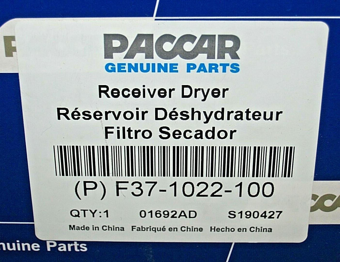 ~NEW GENUINE PACCAR KENWORTH AC FILTER DRYER RECEIVER p/n - F37-1022 ...