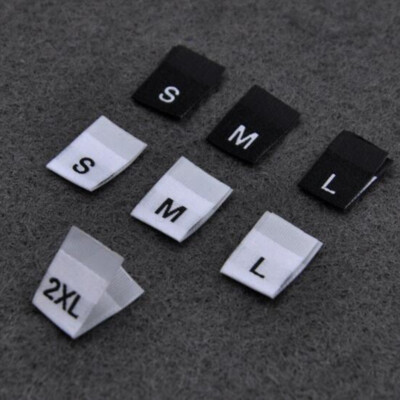 100pcs Woven Size Label Tags Size XXS-7XL Clothing Garment Tops ...
