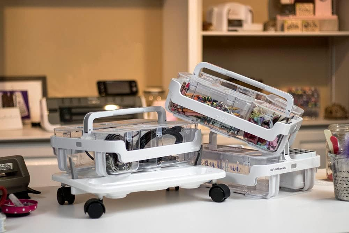 Stack 'N Go Caddy Wheel Base, Craft Organizer, Compatible with Desk ...
