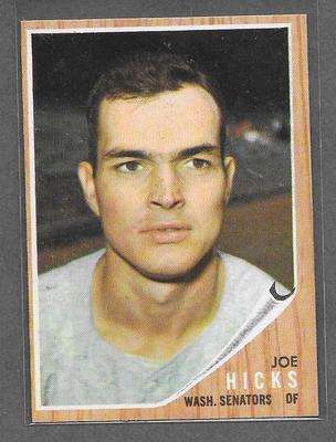 1962 Topps Baseball #428 Joe Hicks EX-MT F8879 | eBay