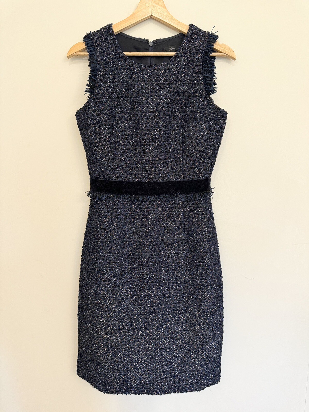 JCREW SPARKLE TWEED DRESS IN MIDNIGHT NAVY MULTI Size… - Gem