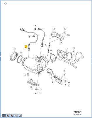Volvo Front Oxygen Sensor Lambda Sond XC90 XC60 S90 V90 32253664 B4204T ...