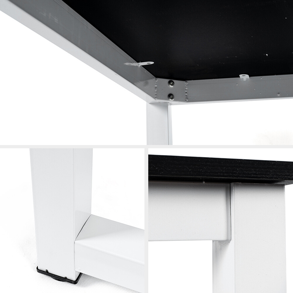 Black Wood Computer Table PC Laptop Workstation Study Desk Office ...