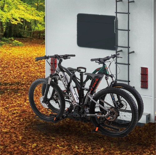 Hyperax 2BKRVHEBR RV Hitch Platform E Bike Rack 2-Bike Capacity Open ...