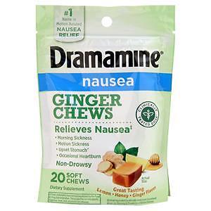 Dramamine Ginger Chews Lemon - Honey - Ginger 20 chews | eBay
