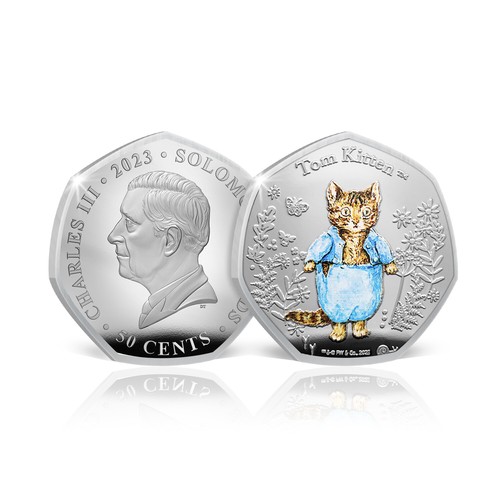 Beatrix Potter Tale of Peter Rabbit Colour Silver Coin 2023 - Tom ...