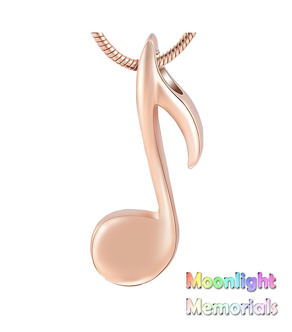 New Music Note Urn Musical Cremation Pendant Ashes Holder Memorial ...