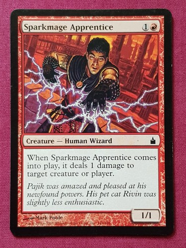 Magic The Gathering RAVNICA SPARKMAGE APPRENTICE red card MTG | eBay ...