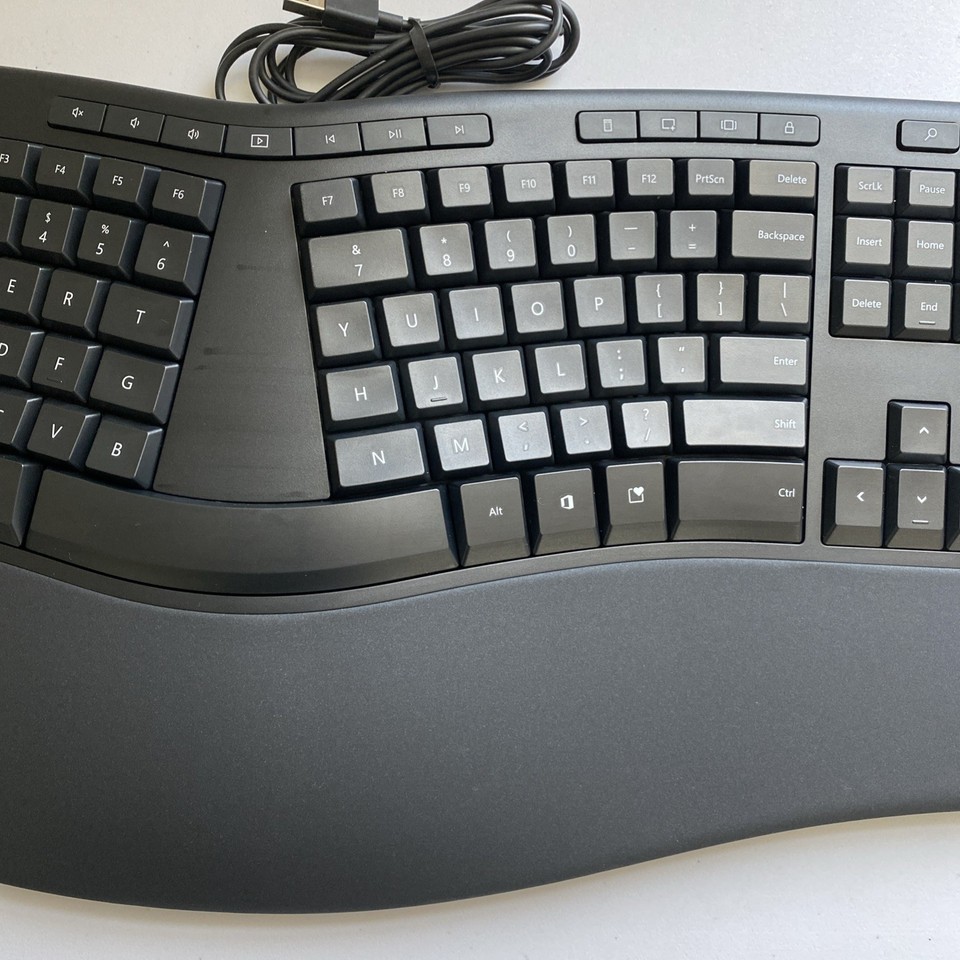 Microsoft - Wired USB Ergonomic Keyboard Model - 1878 - LXM-00001 | eBay