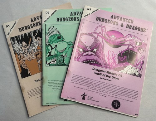 Vintage 1979 TSR Advanced Dungeons & Dragons Set of Three Modules | eBay
