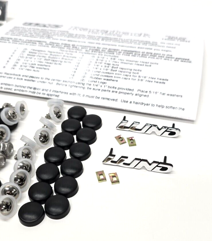 Lund Racerback Bed Cab Fairing Install Hardware Brackets Emblems Screws ...