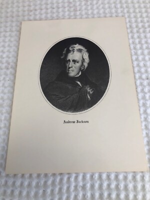 Vintage! 9"X12" President Andrew Jackson Litho Print | eBay