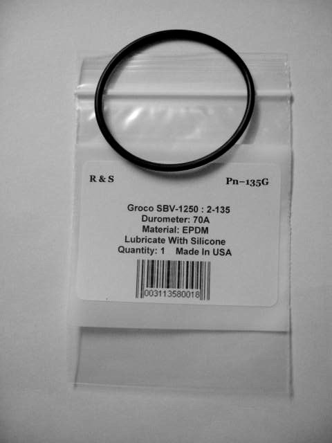 Groco SBV-1250, BVS 1250 Seacocks O-Ring 2-135 / R&S 135G EPDM Material ...