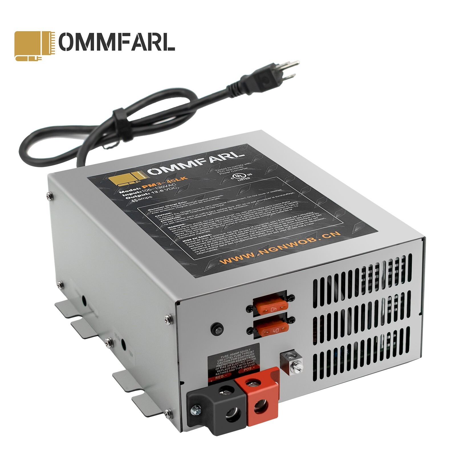 PM3-45LK 45 Amp Power Supply Converter Charger 110 Volt AC to 12 Volt ...