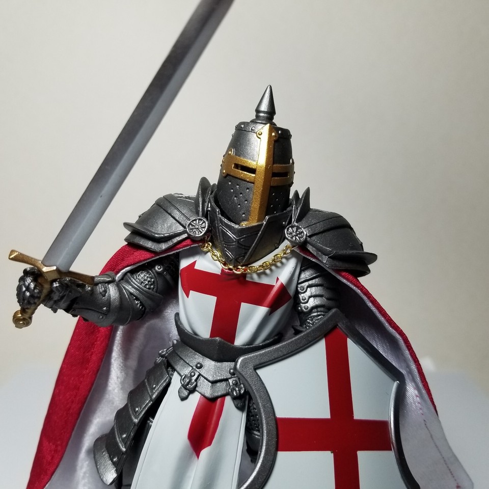 Custom Wired Red/White Cape fits Templar Knight 1.0 Mythic Legions ...