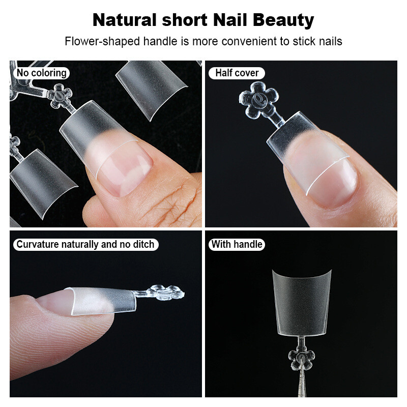 Nail Plate Super Short Half Stick C-arc Short No Trace No Grinding Fake ...