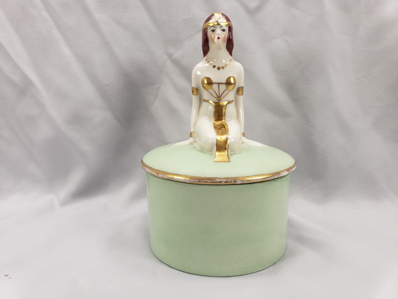 RARE FULPER 1925 EGYPTIAN REVIVAL FIGURAL POWDER / TRINKET BOX | eBay