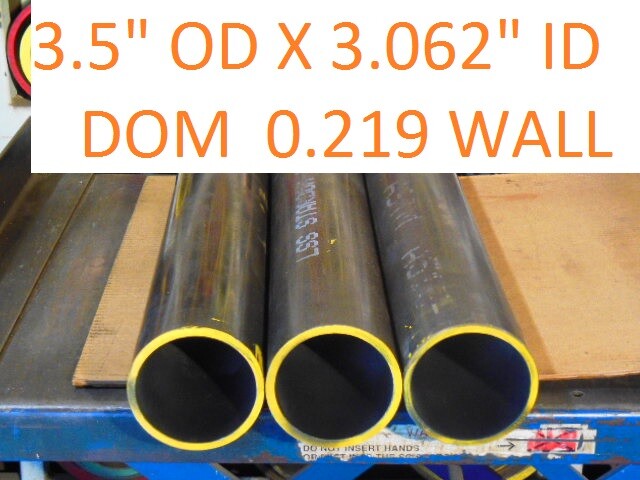 E0295 DOM ROUND STEEL TUBE 3.500 OD X 3.062 ID (.219 WALL) 18" LONG | eBay