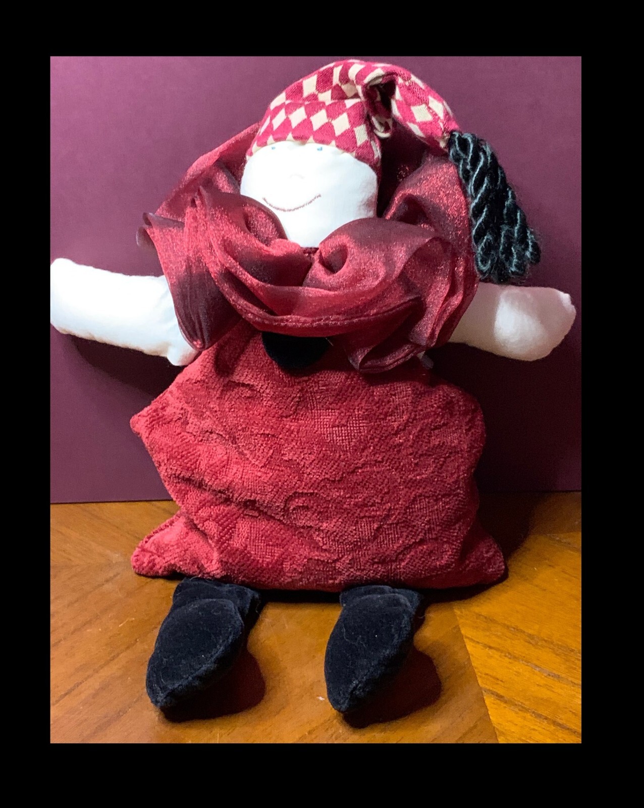 2003 WOOF & POOF CLOWN/JESTER PLUSH/STUFFED DOLL WITH BUTTON ON BACK ...