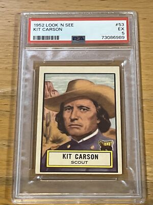 1952 Topps Look N See Kit Carson #53 PSA 5 EX Newly Graded 5/23 | eBay