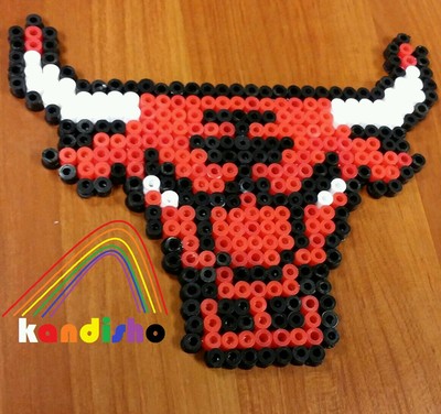 Chicago Bulls Perler Necklace rave edm kandi plur edc | eBay