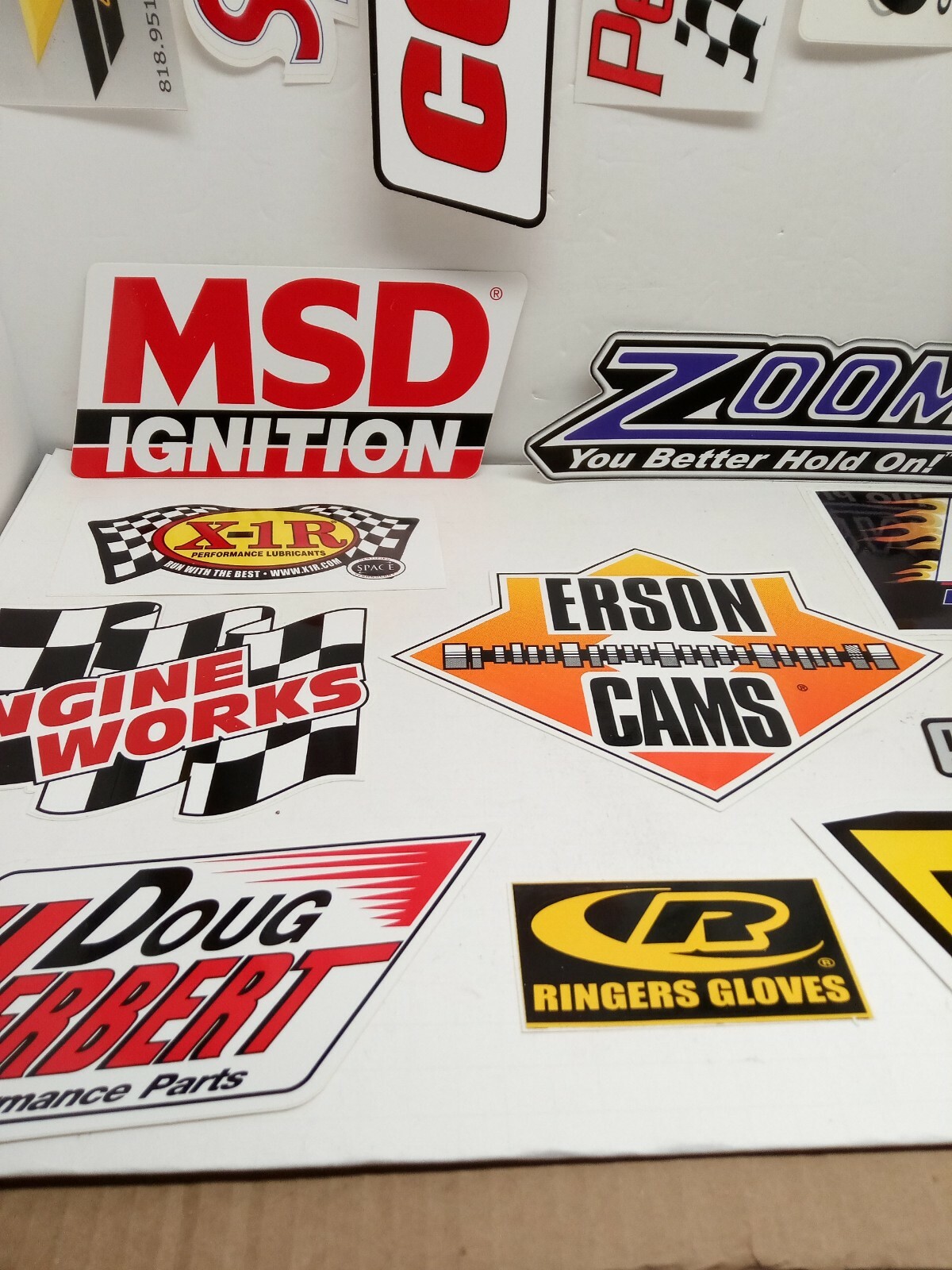 Lot of 19 Racing Decals Contingency Stickers NHRA NASCAR Outlaw Stock ...