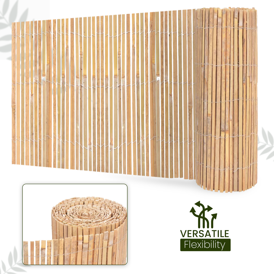 Bamboo Slat Fencing Cane Screening Roll Garden Panel Outdoor Privacy ...