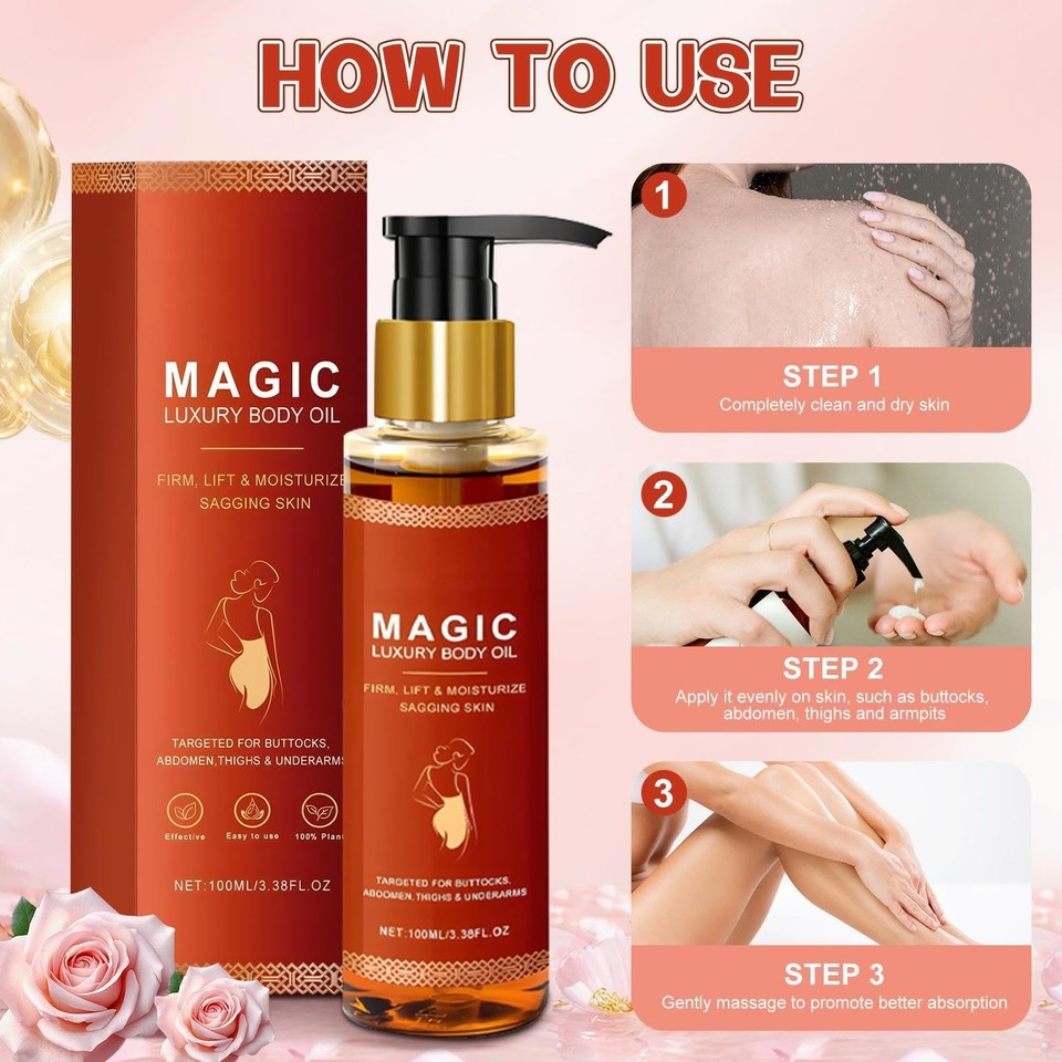 Magic Body Oil Firming, Glow Essence Ma-gic Luxury Body Oil for Women ...