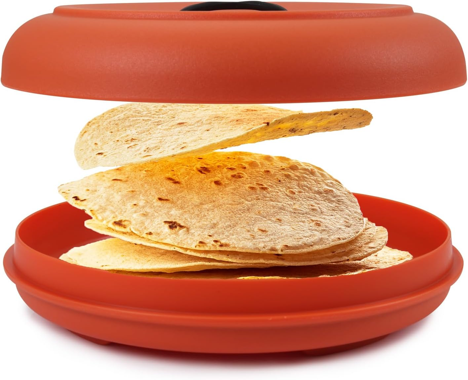 Dexas Tortilla Warmer XL Microwavable Tortilla Warmer, Terra Cotta ...